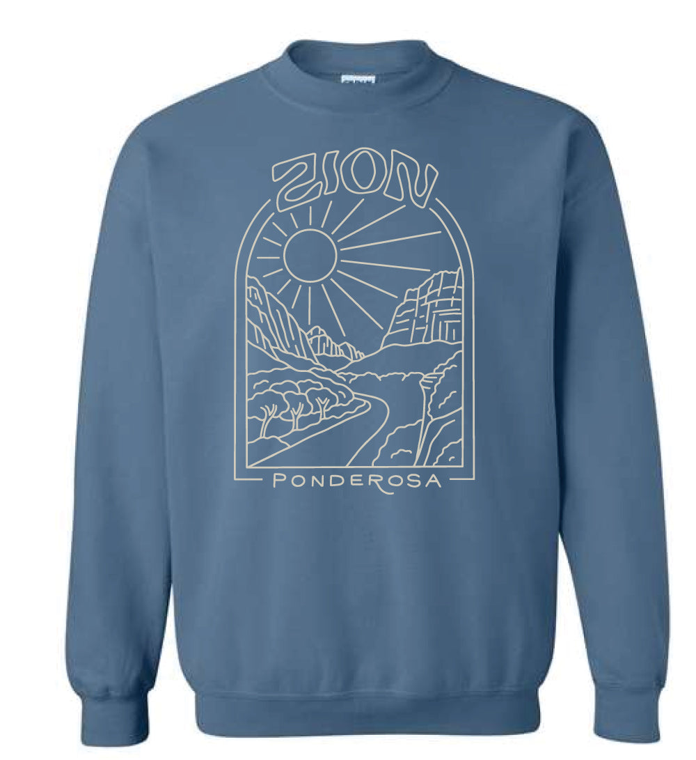 Canyon Drive Crewneck – Zion Ponderosa Merch